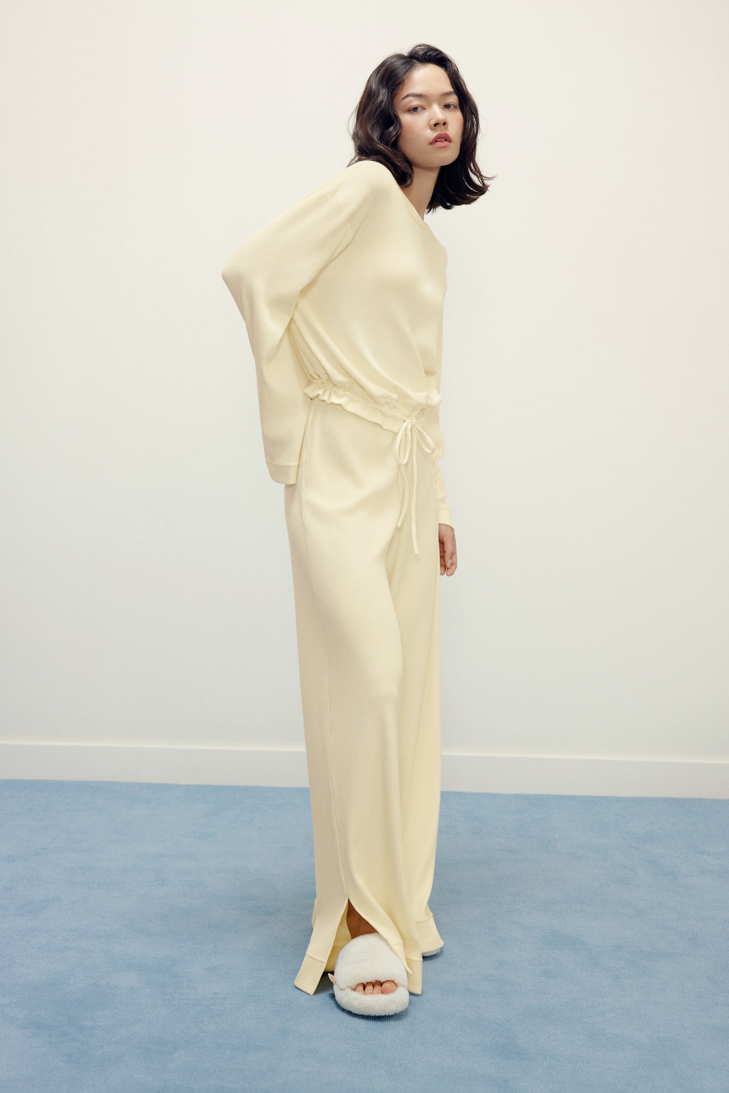 Ribbed Drawstring Waist Top – NEIWAI